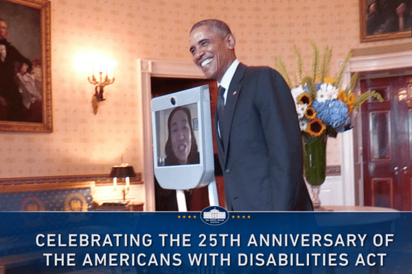 Mobile telepresence robot: I beamed with Barack Obama - Awabot